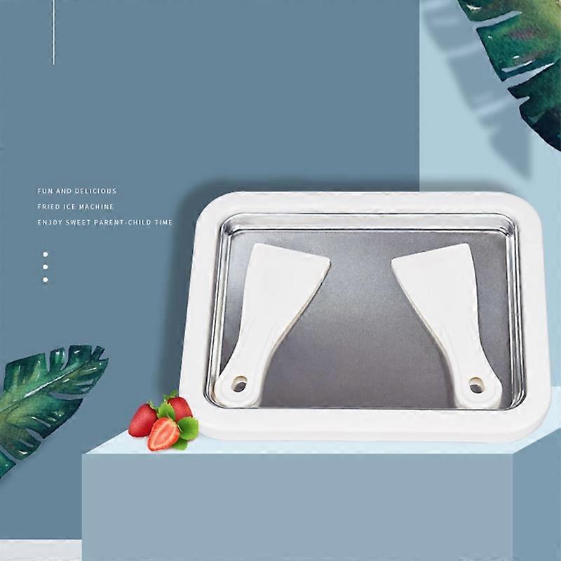 Ice Cream Roller Plate With 2 Spatulas for Kids Family DIY Ice Cream ...