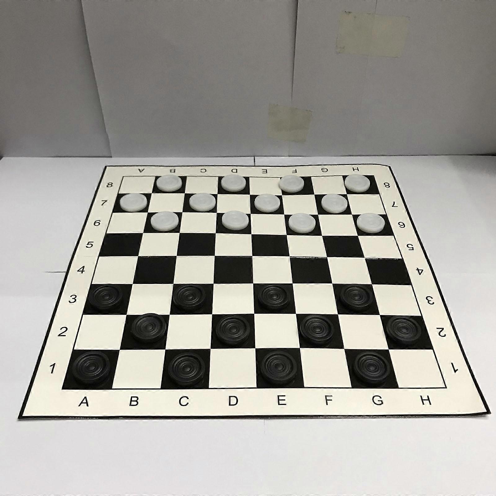 Checkers Board for Kid Family Board Game Portable Draughts for Travel ...