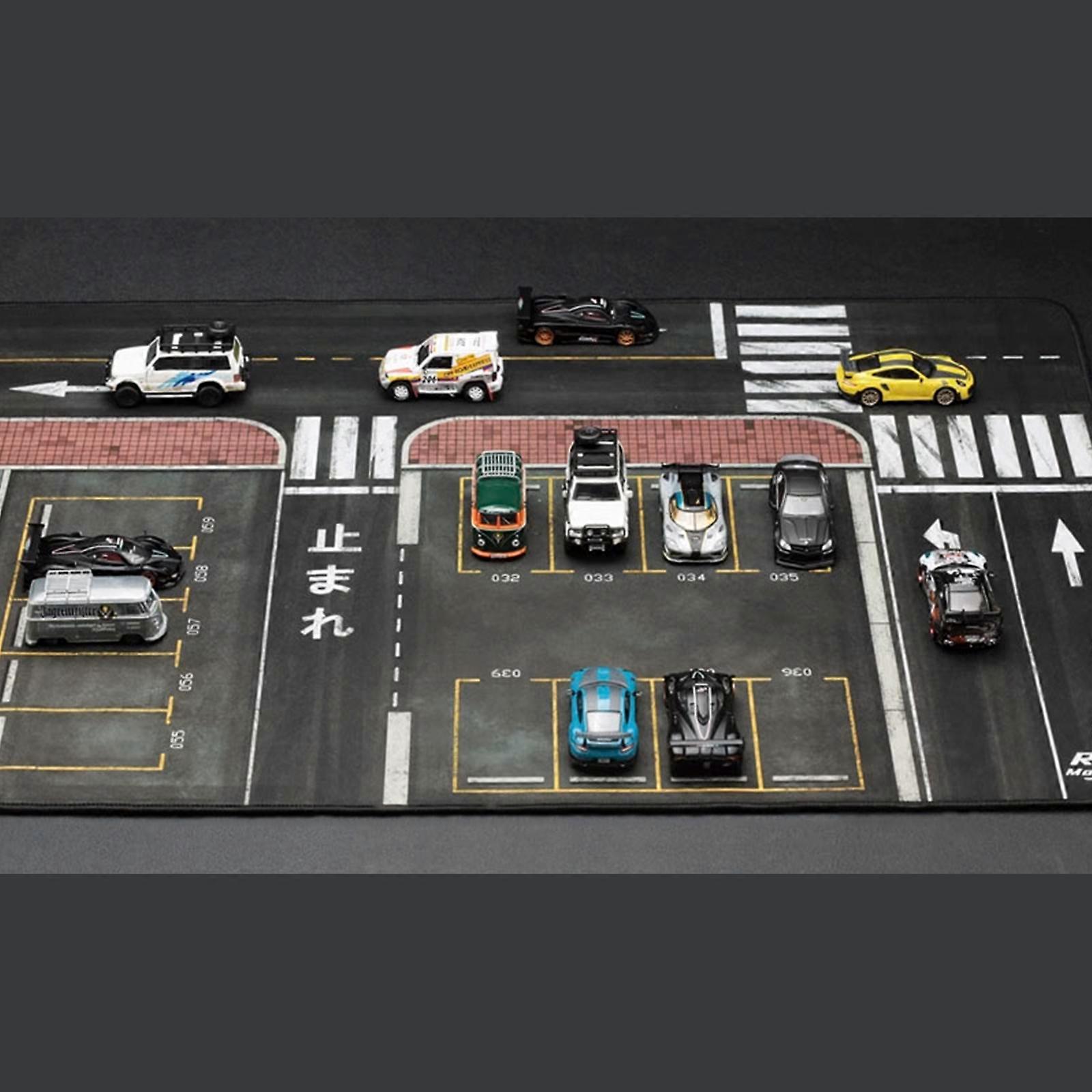 1/64 Rubber Parking Lot Mouse Pad Mat Model Car Vehicle Scene Display ...
