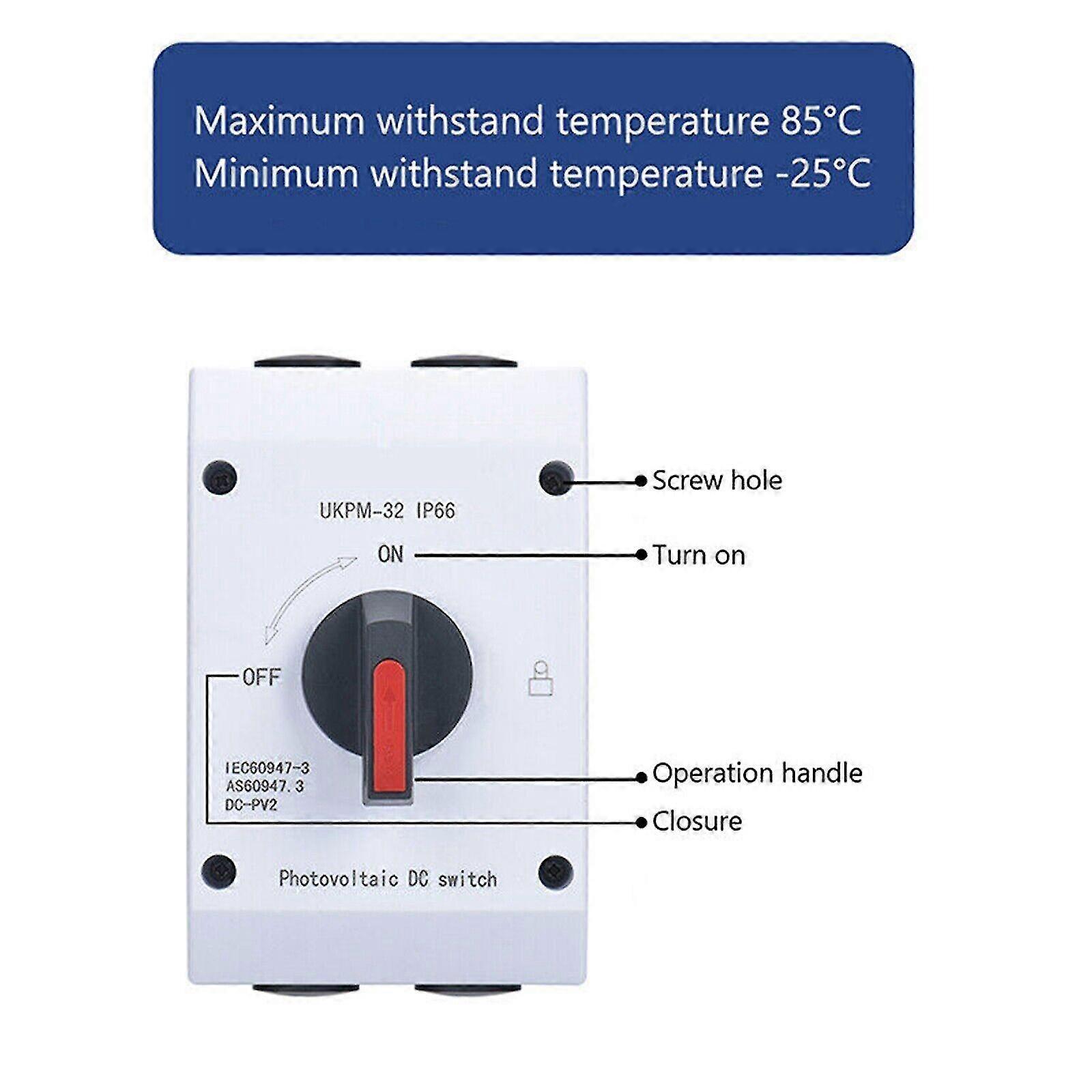 Solar Pv Changeover Switch Dc Disconnect Switch Disconnect Switch 32a ...