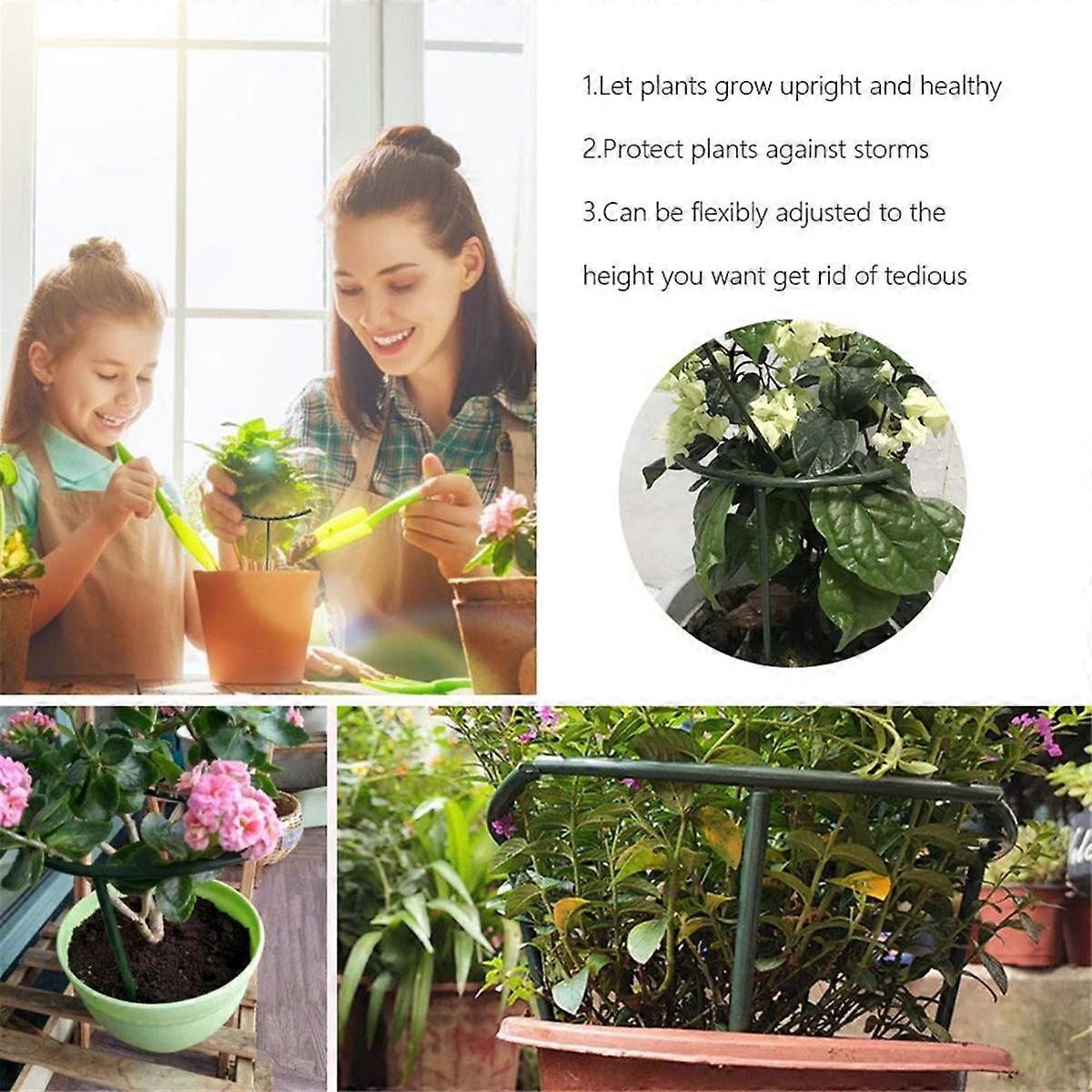 10 Pack Plant Support Plant Stakes, Plastic Half Round Plant Support ...