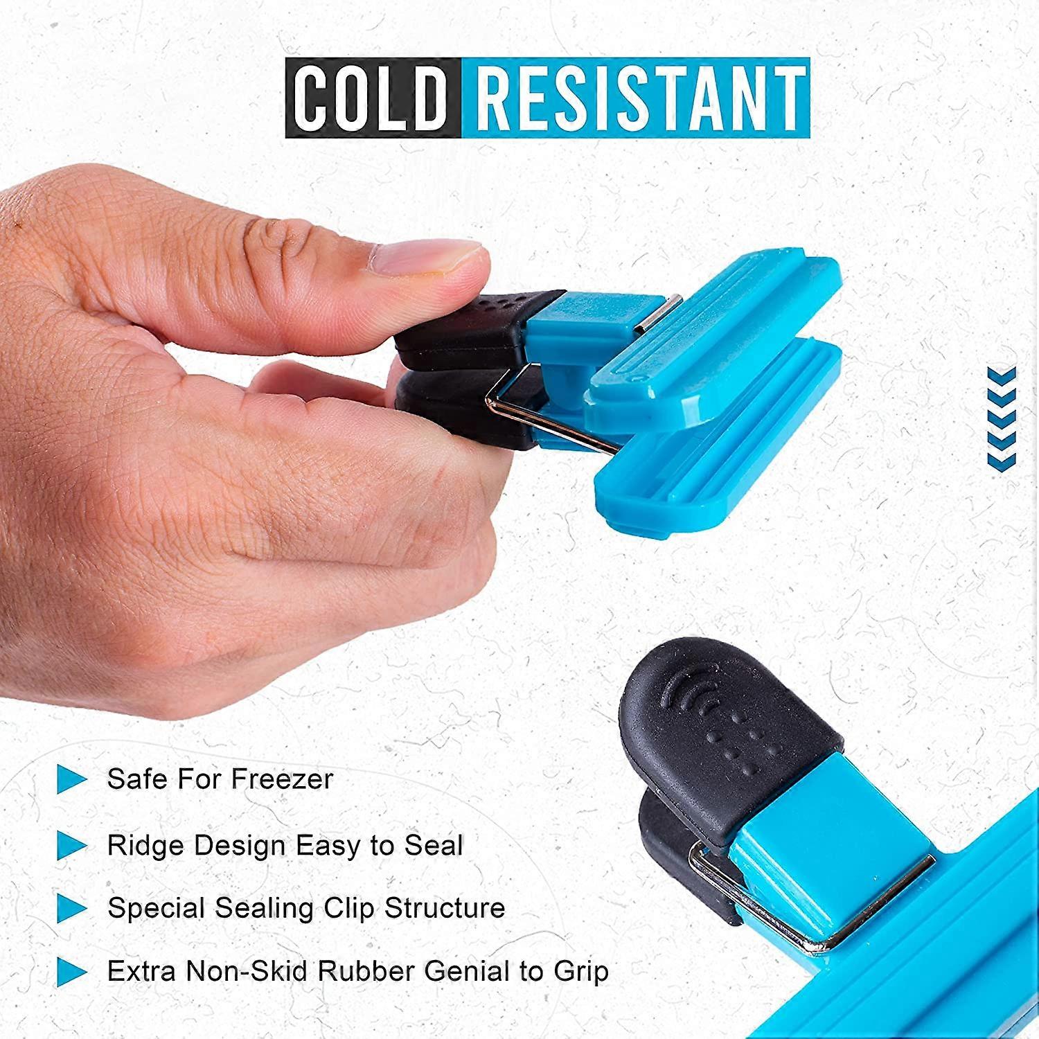 Bag Clips for Food Storage 2 Sizes - 6 Pcs Sturdy, Airtight, Reusable ...