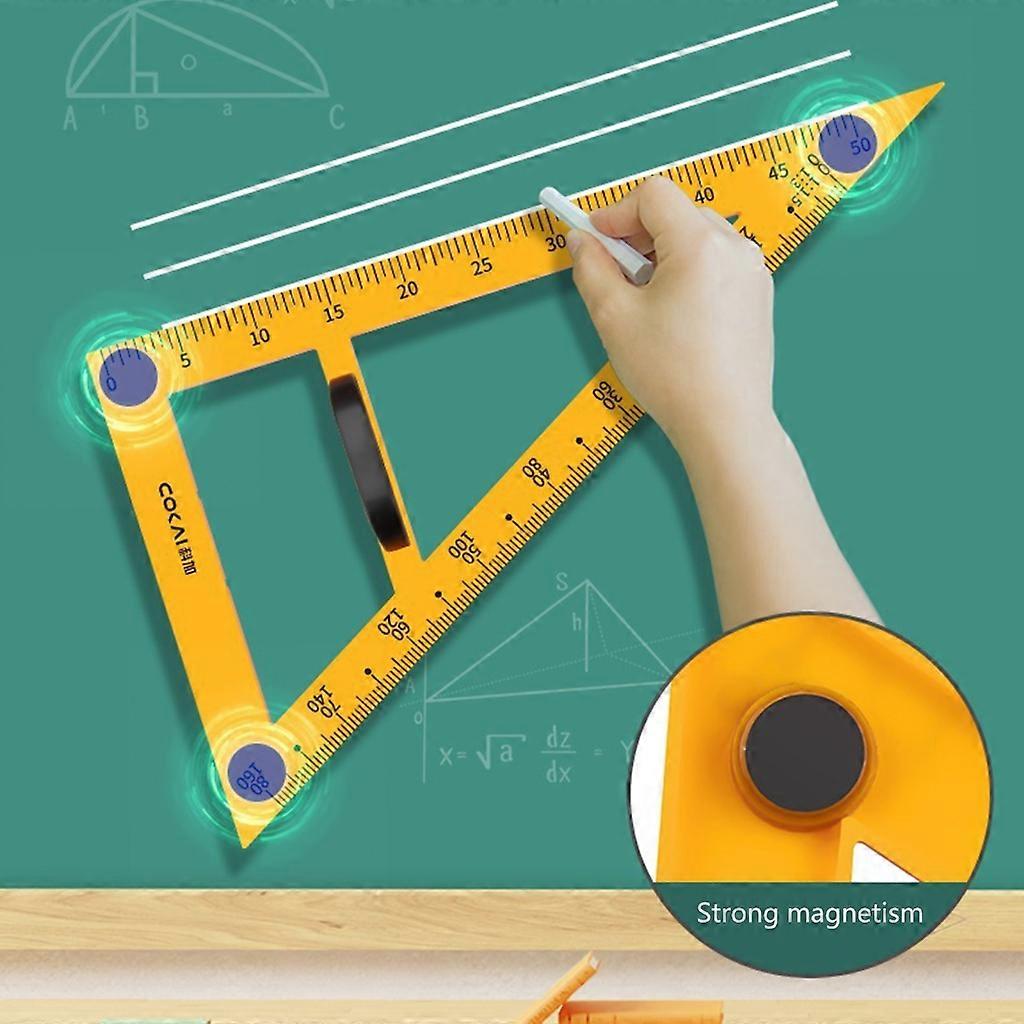 Drawing Compass-Magnetic Protractor Large Magnetic Triangle Ruler Set ...