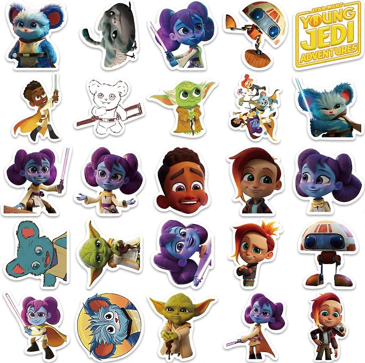 50Pcs Cartoon Star Wars: Young Jedi adventures Stickers for Kids Kawaii ...