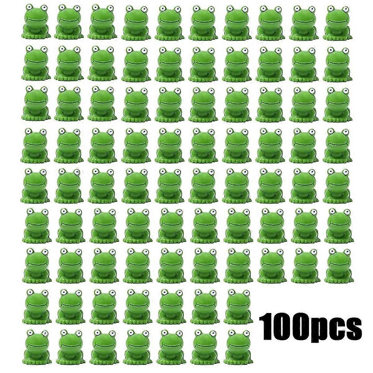 Mini Frogs 100 Pack, Mini Frog Garden Decor, Green Frog Figurines, Mini ...