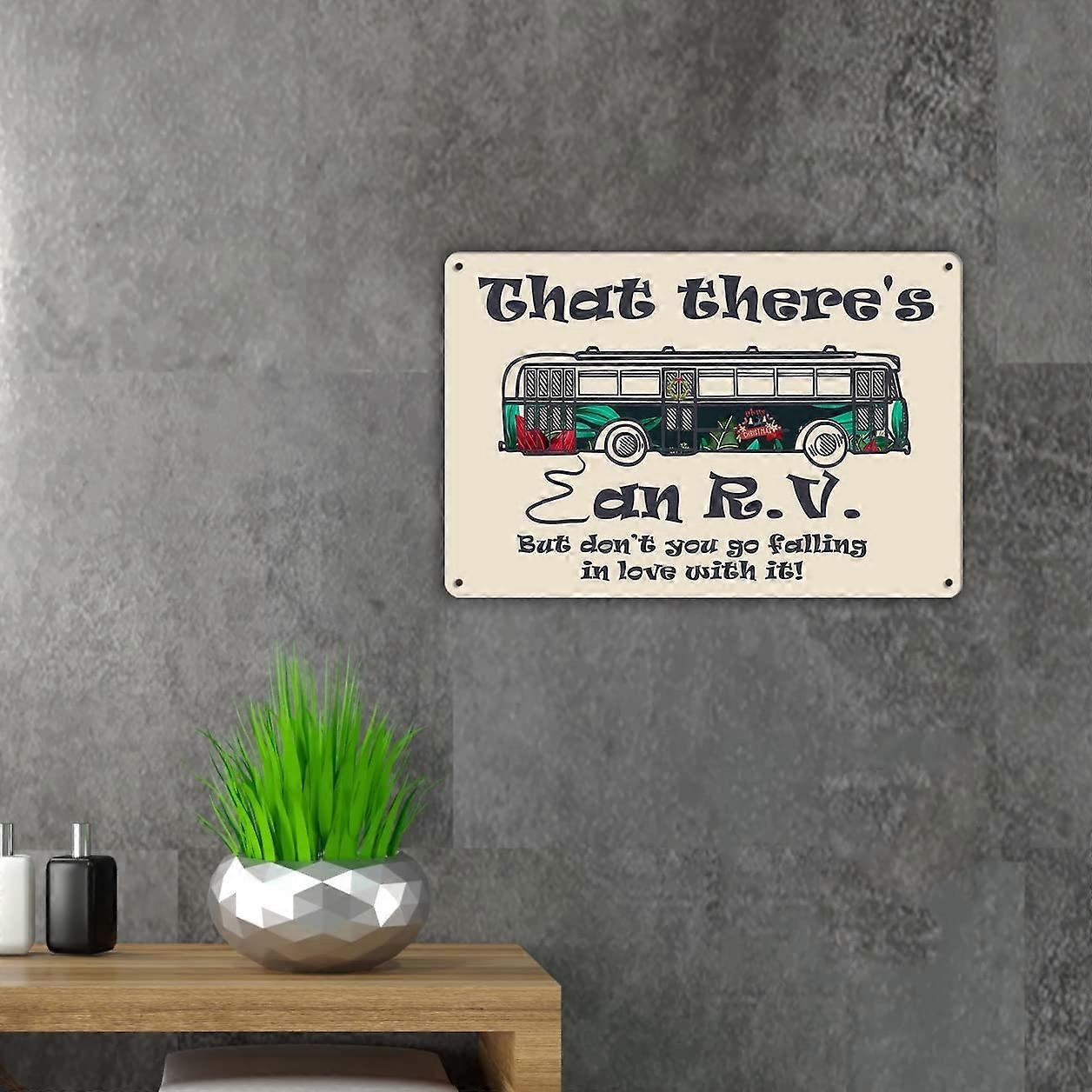 Funny Rv Signs That There's an Rv Metal Tin Sign Wall Decor Retro ...