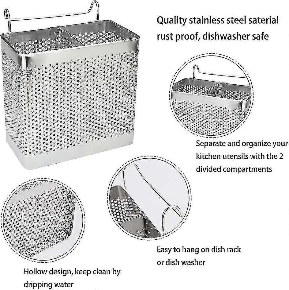 Kitchen Cutlery Drainer, Cutlery Basket, Cutlery Rack, Stainless Steel ...