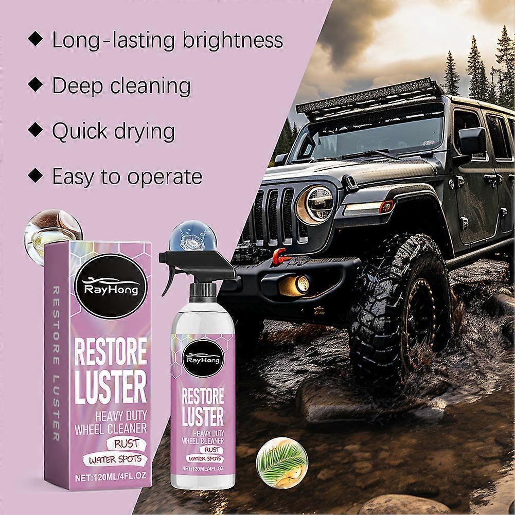 120ml Heavy Duty Wheel Cleaner Auto Rims Refurbishment Cleaner Lasting-Luster Car Wash Wheel ...