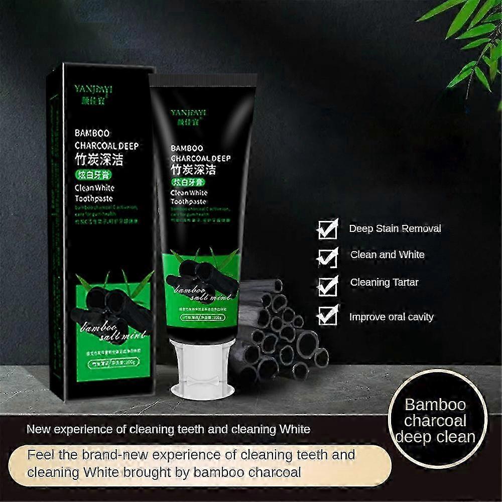 Bamboo Charcoal Deep Toothpaste Teeth Fluoride Free Clean White Toothpaste | Fruugo UK
