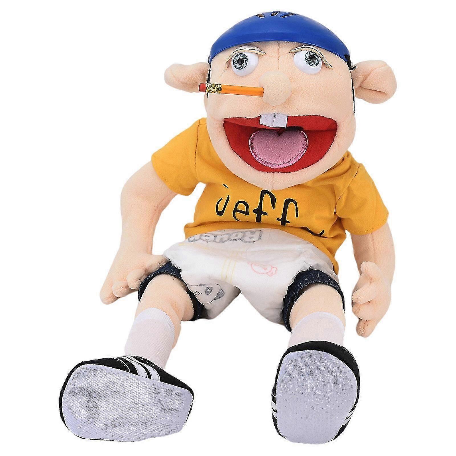 WXH 60cm Jeffy Puppet Jeffy Hand Puppet Plush Toy Stuffed Doll Kids ...