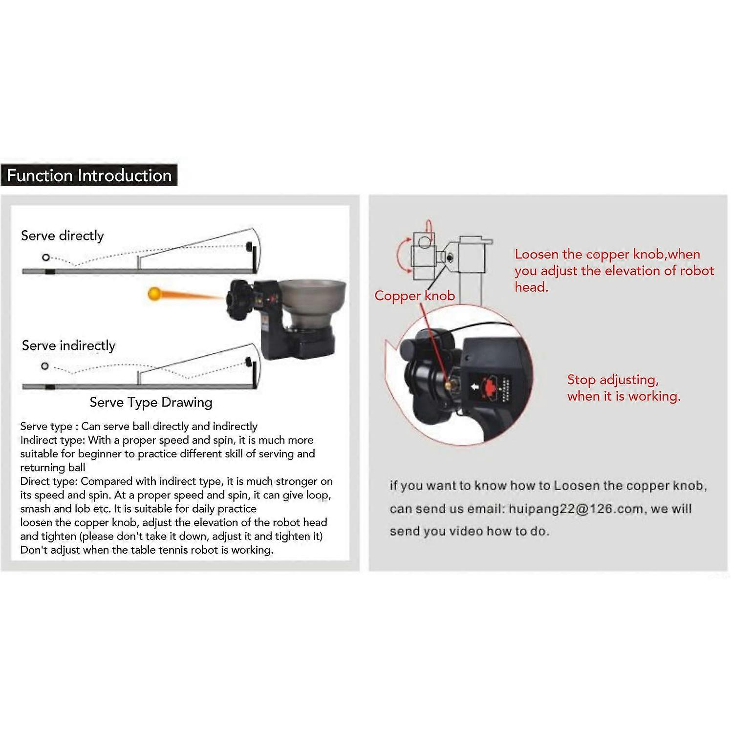 Table Tennis Robot Portable Large Ball Storage Capacity Automatic Table ...