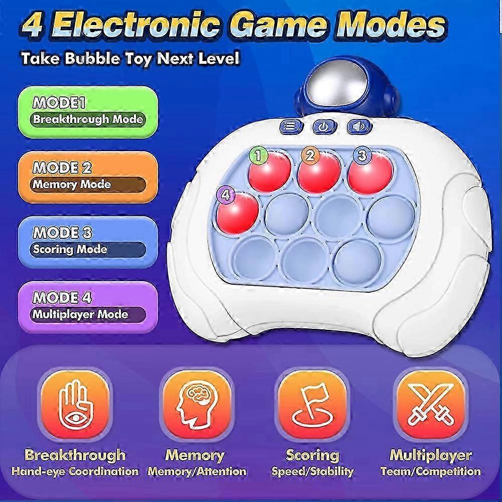 4 Modes Pop Fidget Game for Kids Adult, Handheld Quick Push Bubble Toy ...
