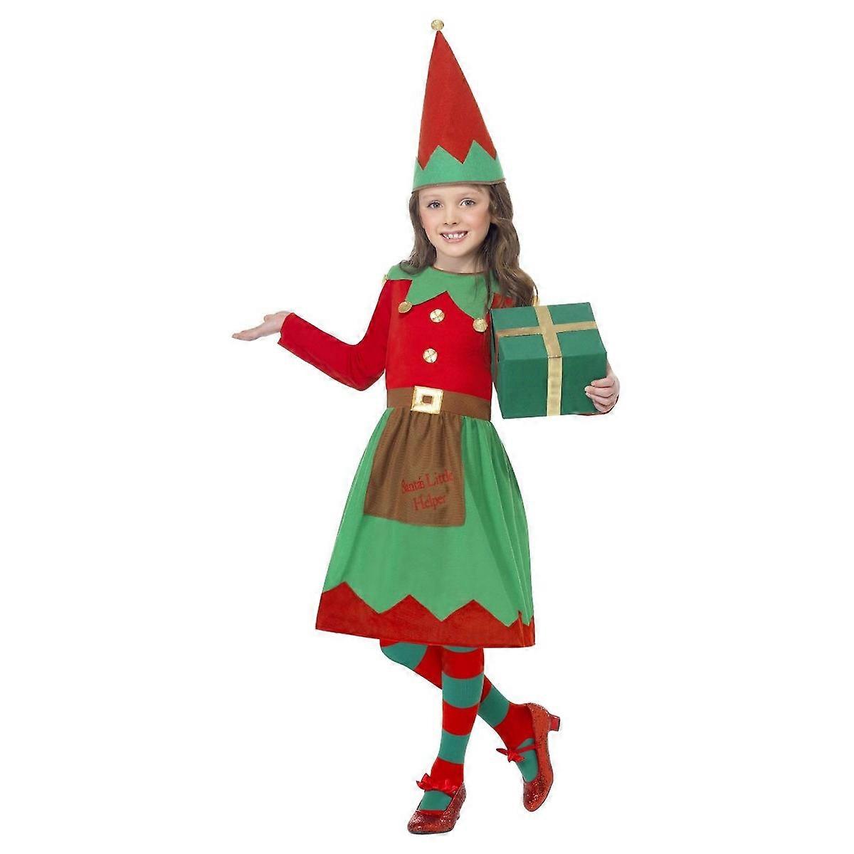 Smiffys Girls Santa's Little Helper Elf Christmas Costume Set | Fruugo UK