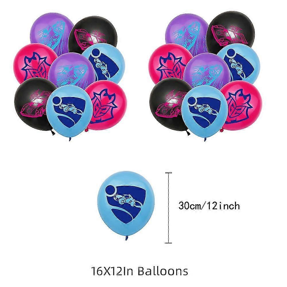 Rocket League Kids Birthday Party Decor Balloon Banner Cake Toppers Set ...