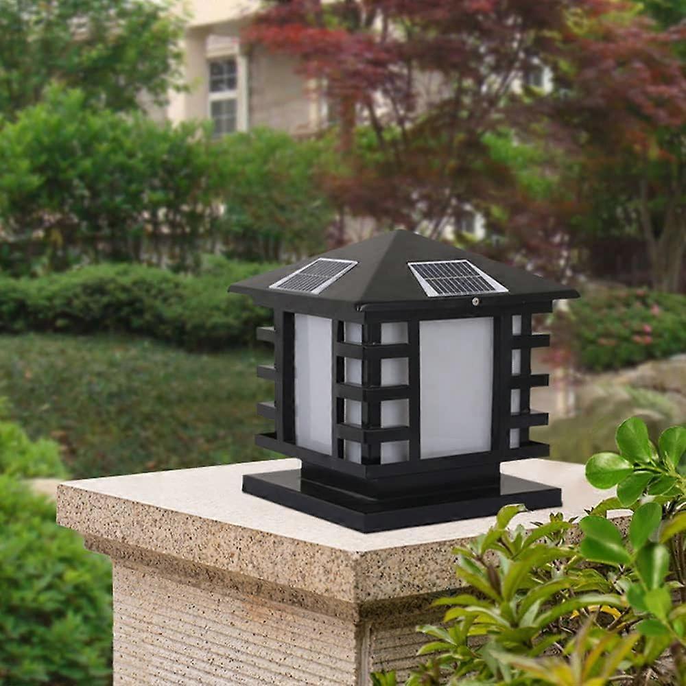 Solar Pillar Light Outdoor Stainless Steel, Square Wall Post Light ...