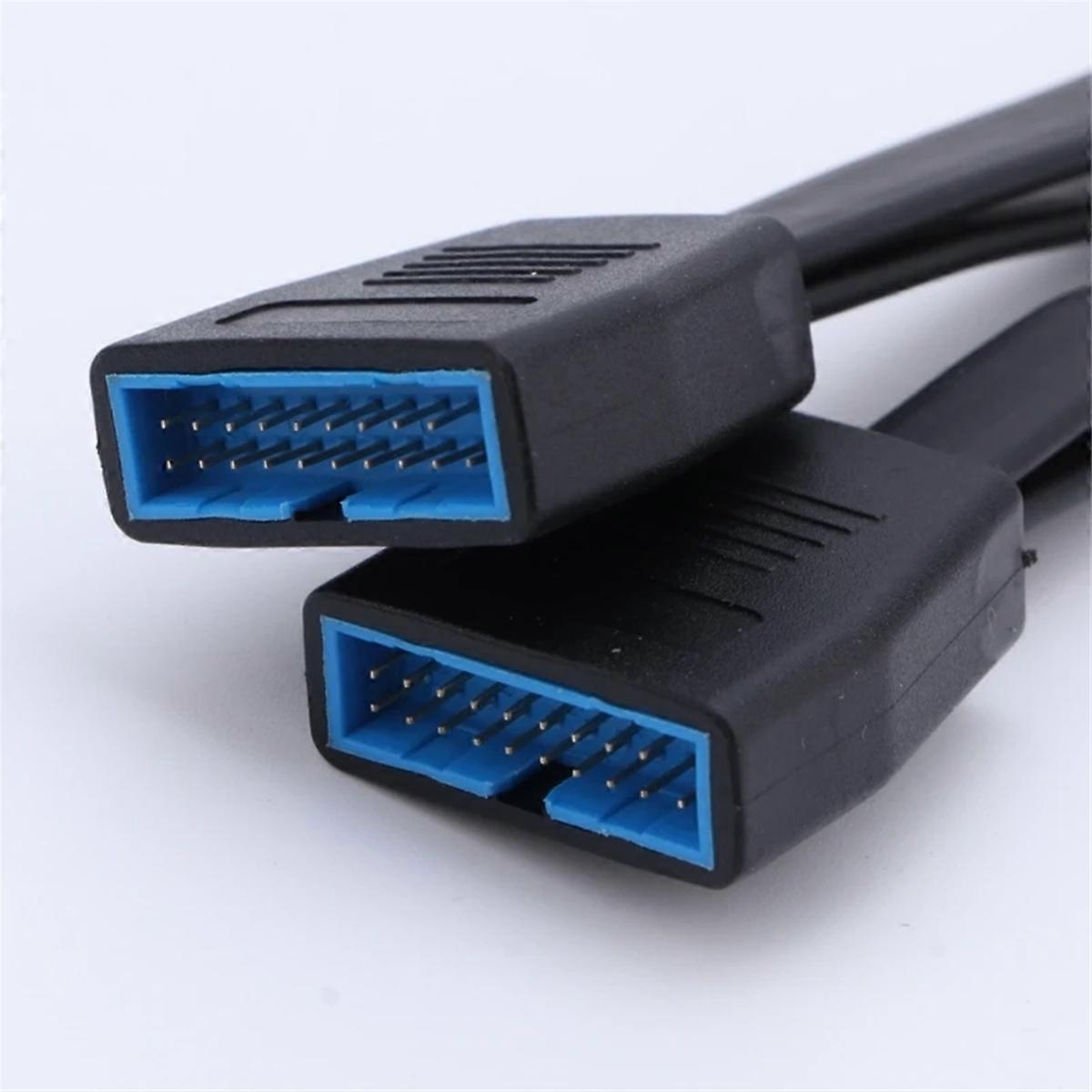 USB 3.0 Header Extension Cable 19/20 Pin 1 to 2 Y Splitter | Fruugo UK