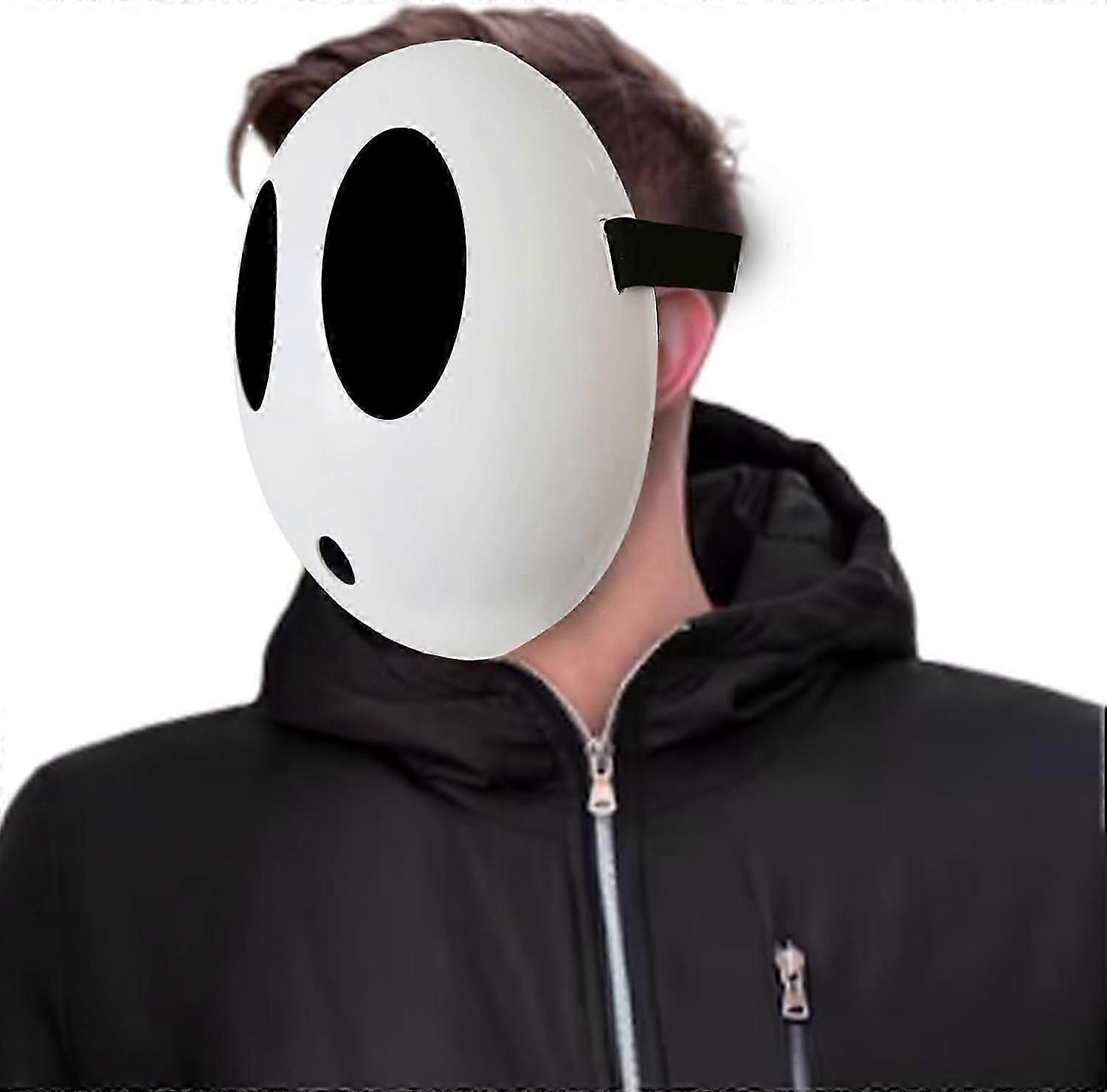 Shy Guy Mask for Halloween Cosplay White Full Face Anime Mask Costume ...