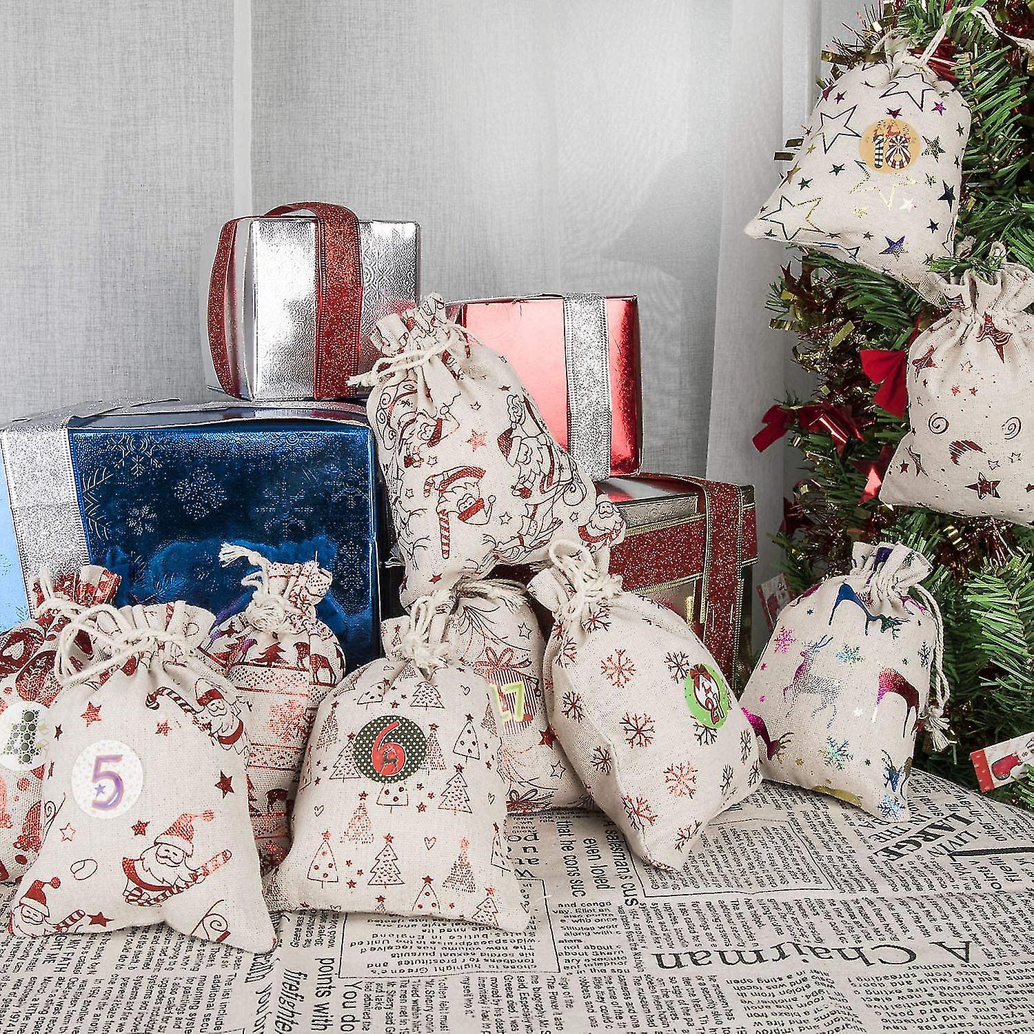 Bomullssängkläder adventskalender, adventskalender för att fylla dig själv, adventskalender för ...