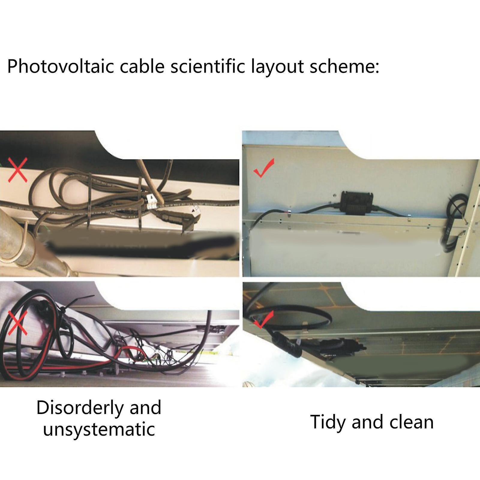 50pcs Solar Panel Cable Clips Management 2 Wire Pv Wire Clip Locking ...