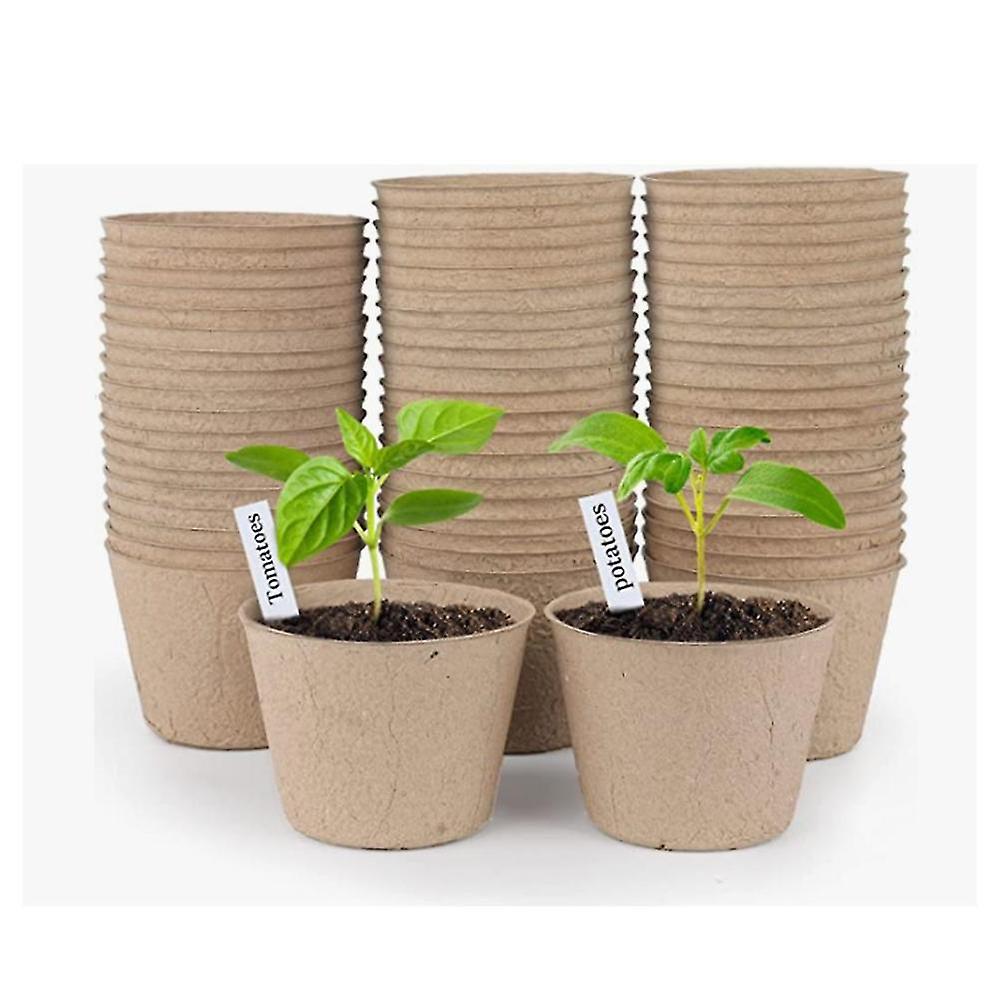 Peat Pots, 70 Pcs 4 Inch Plant Starting Pots With Drainage Holes ...