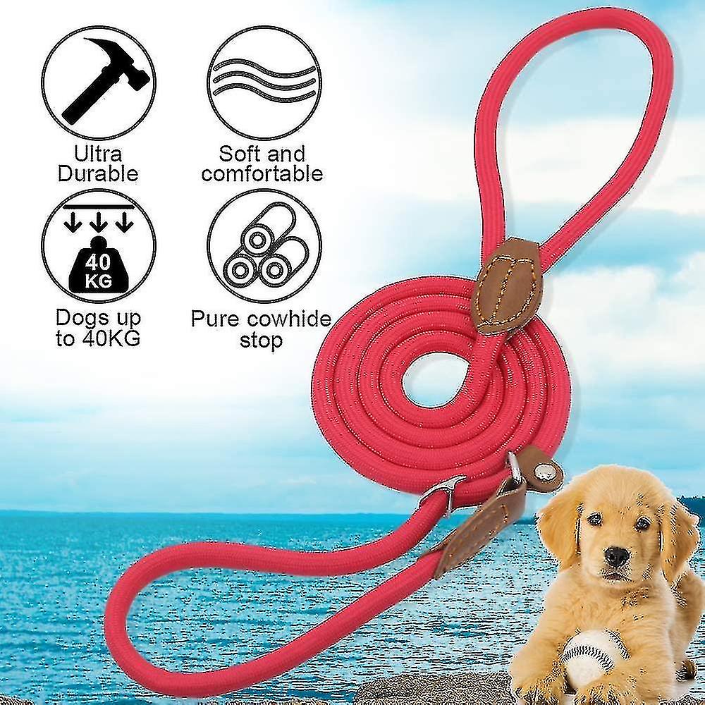 Dog Training Leash Collar Leash Dog Lasso Leash Leather Leash ...