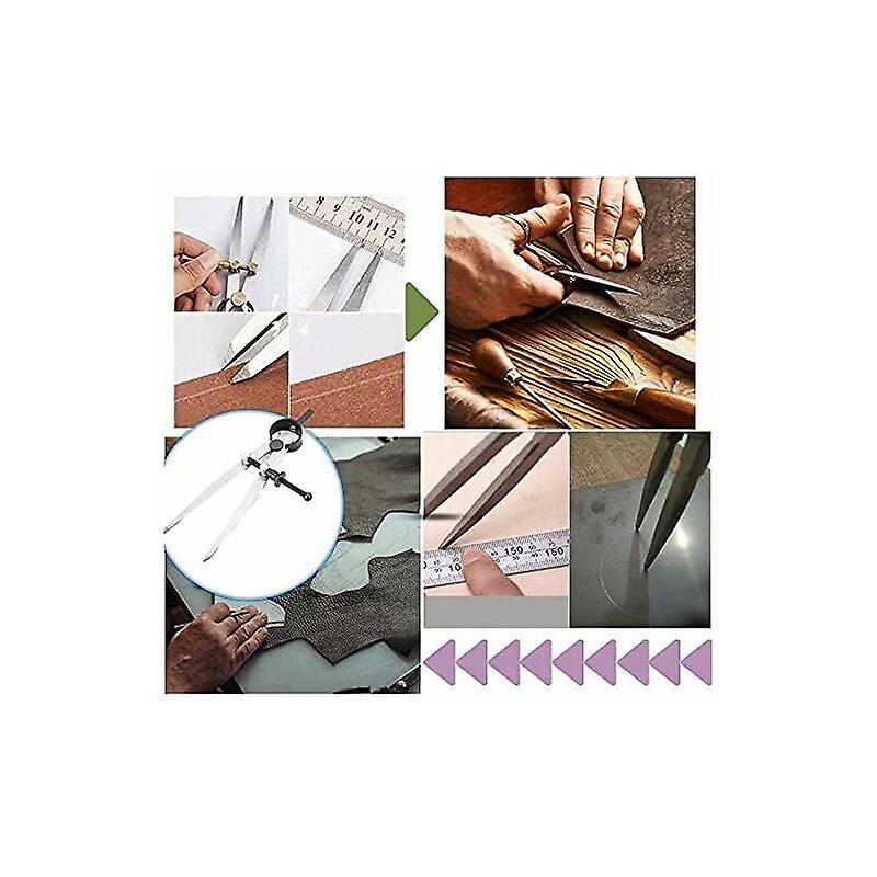 Dry Point Compass Leather Divider Spring Rotating Scratch Craft Tool ...