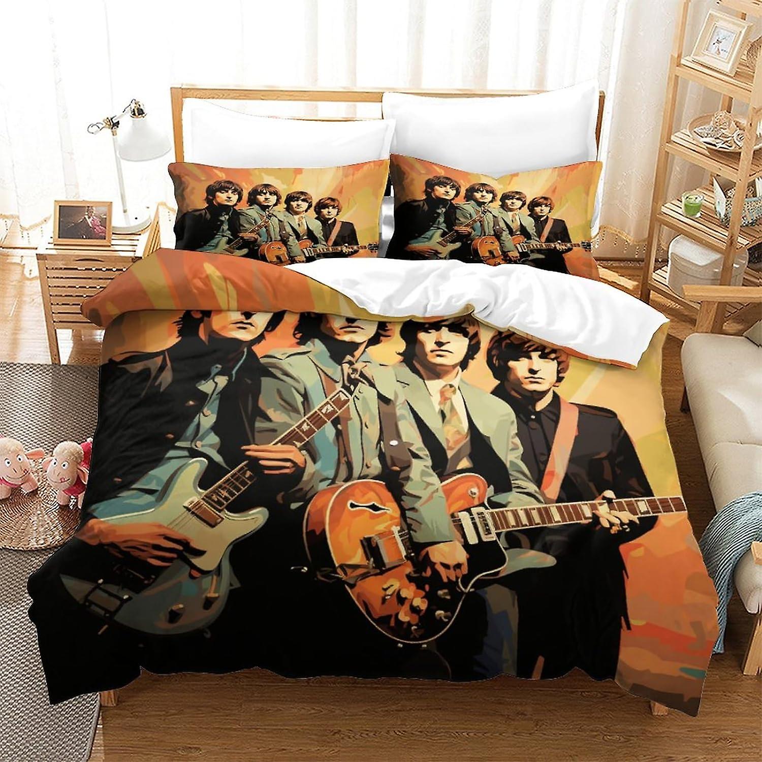 The Beatles Duvet Cover Soft Microfiber Bedding Set, 3D Print Rock Band ...