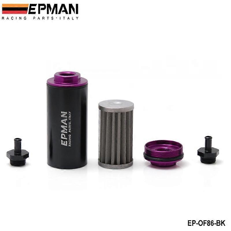 Universal 100 Micron 8.6MM Aluminum High Flow Fuel Inline Petrol Filter ...
