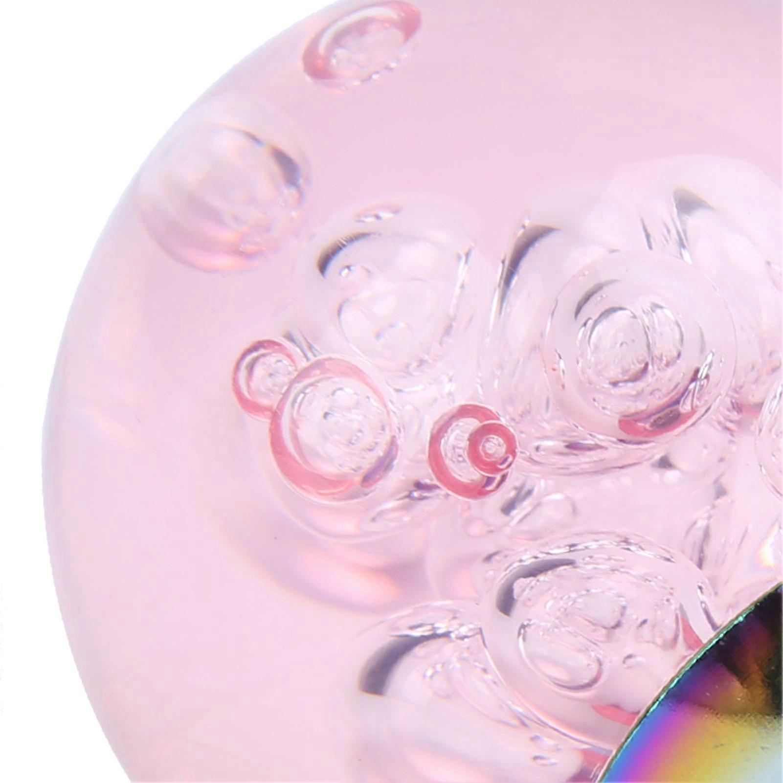 Manual Shift Knob Gear Stick Shifter Pink Crystal Bubble with 3 ...