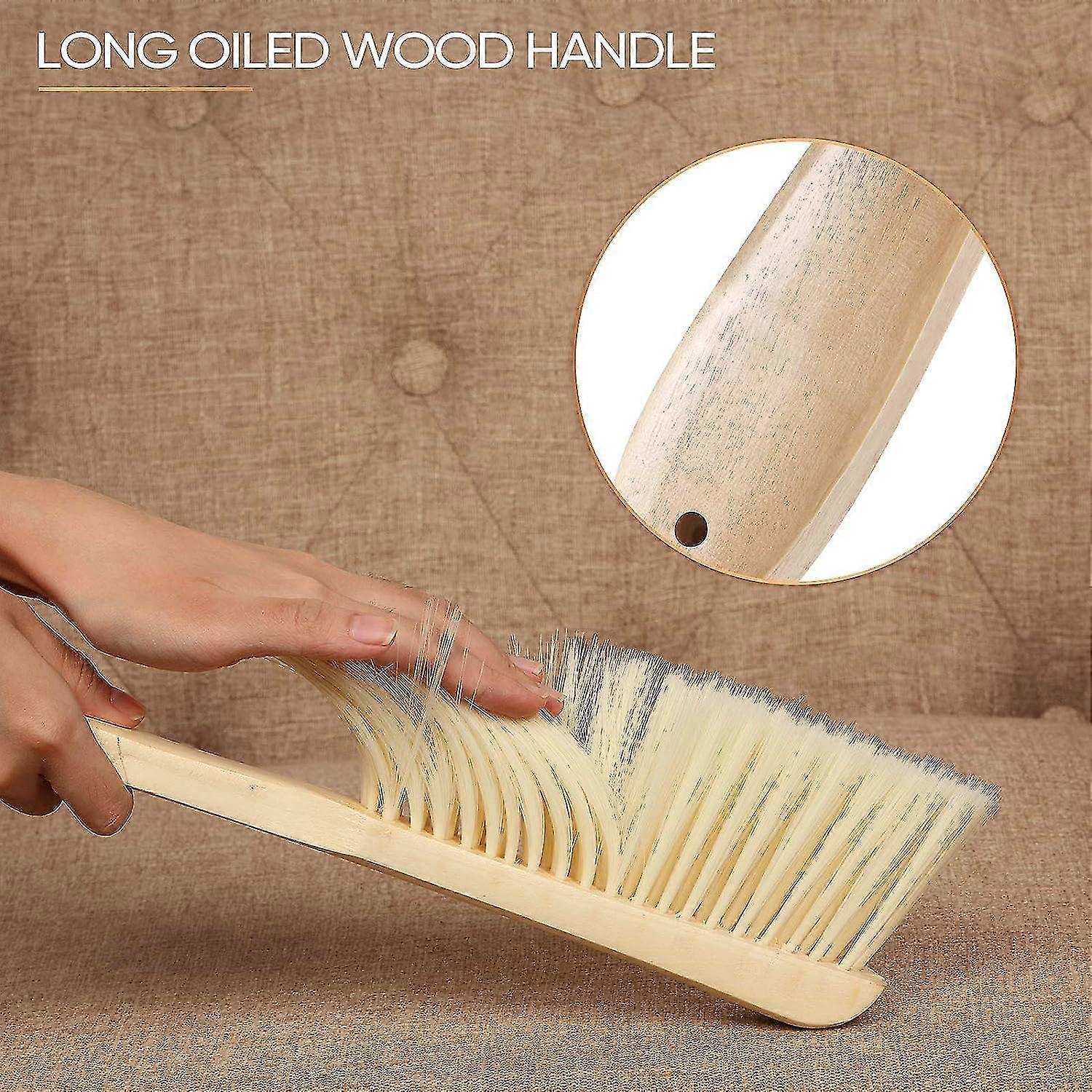 Pack Of 2 Wooden Bench Brushes Fireplace Brush Horses Hair Bench Brush ...