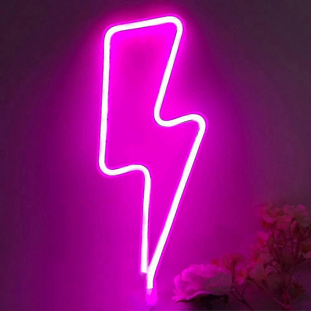 Lightning Bolt Neon Signs-led Signs For Wall Decor Usb Or Battery Led ...