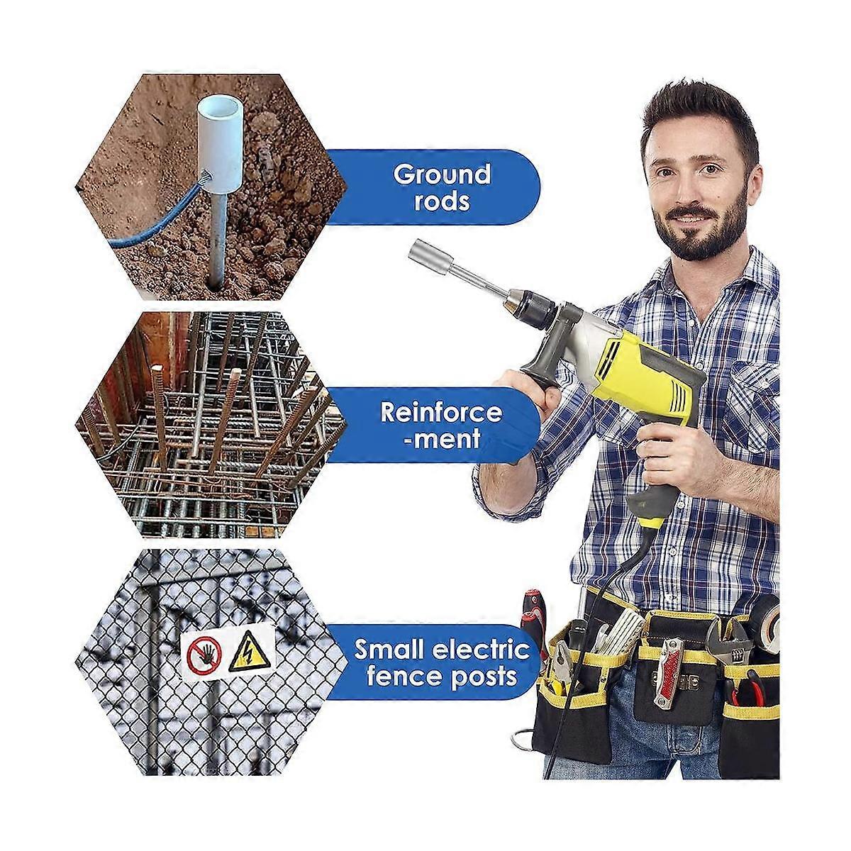 SDS-Max Ground Rod Driver, 30 mm kraftig stålborrmaskin, för ...