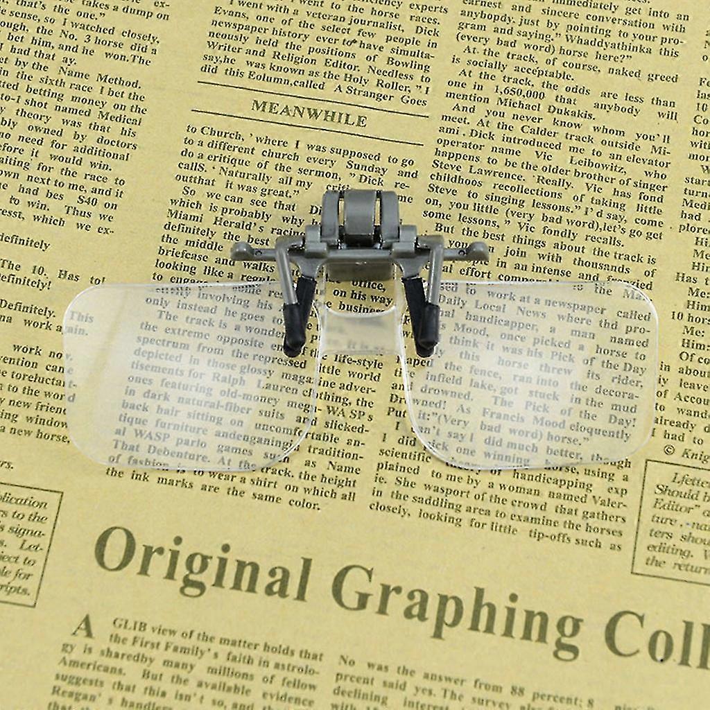 Practical Head-mounted Glasses Clip-on 2x Magnifying Glass Acrylic ...
