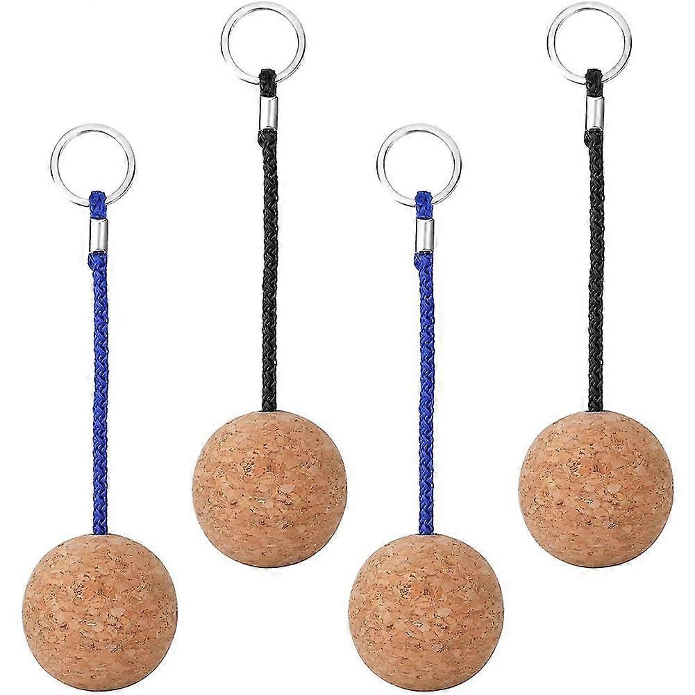 4pcs Floating Cork Ball Keyrings,50mm Key Float Water Sport Accessories ...