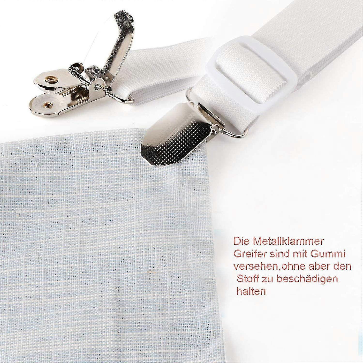 Adjustable Bed Sheet Tensioner, 8 Pieces Elastic Sheet Tensioner, White ...