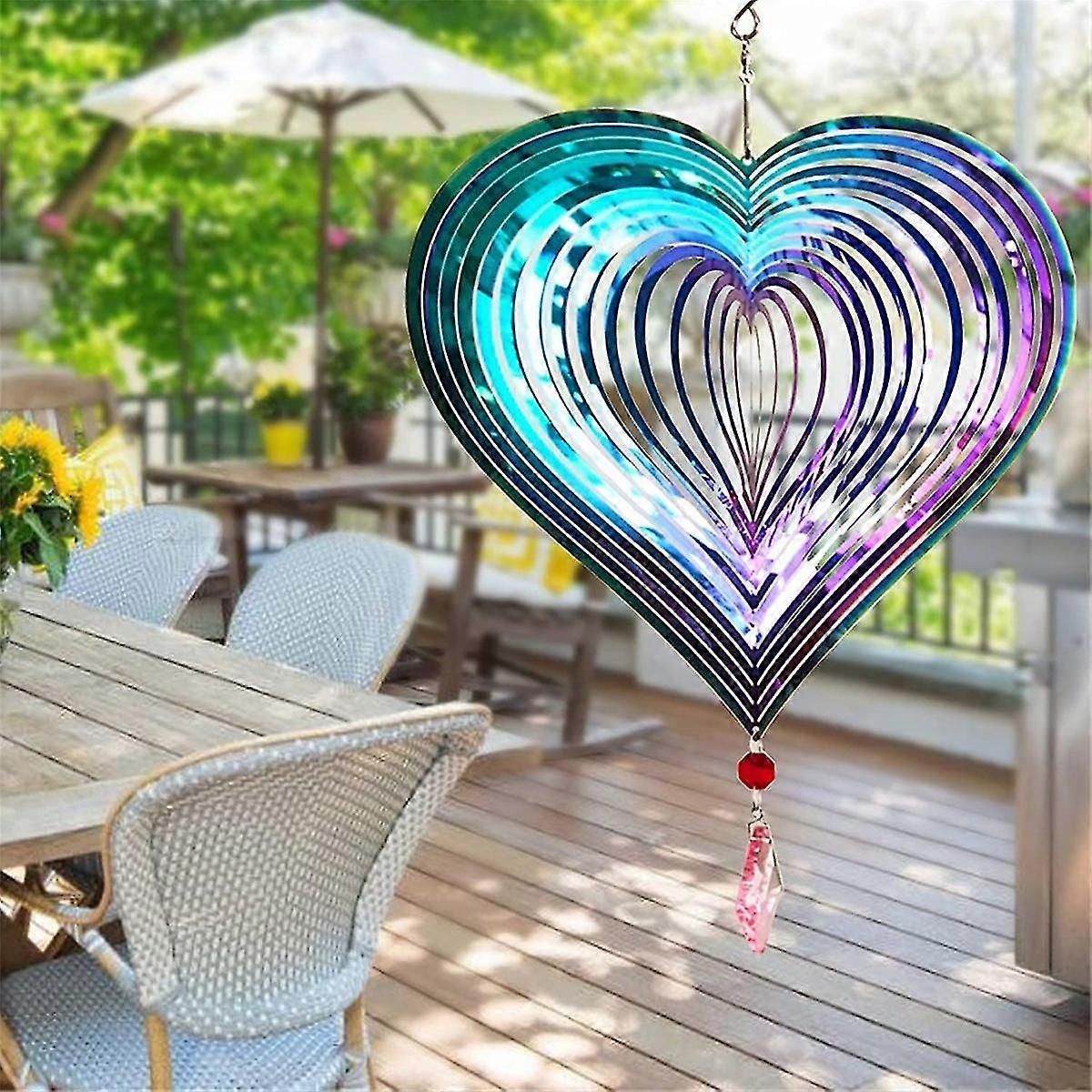 Wind Spinner Outdoor Metal 3D Wind Spinner Hanging Yard Garden Decor ...