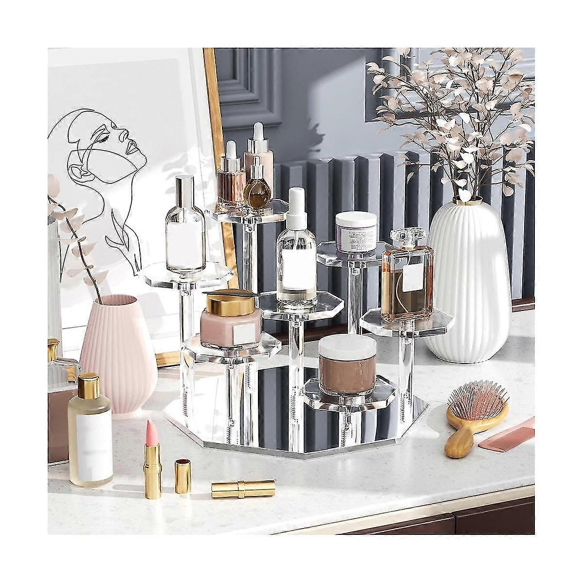 Acrylic Risers Display Stand,7tier Perfume Organizer And Cupcake Stand ...