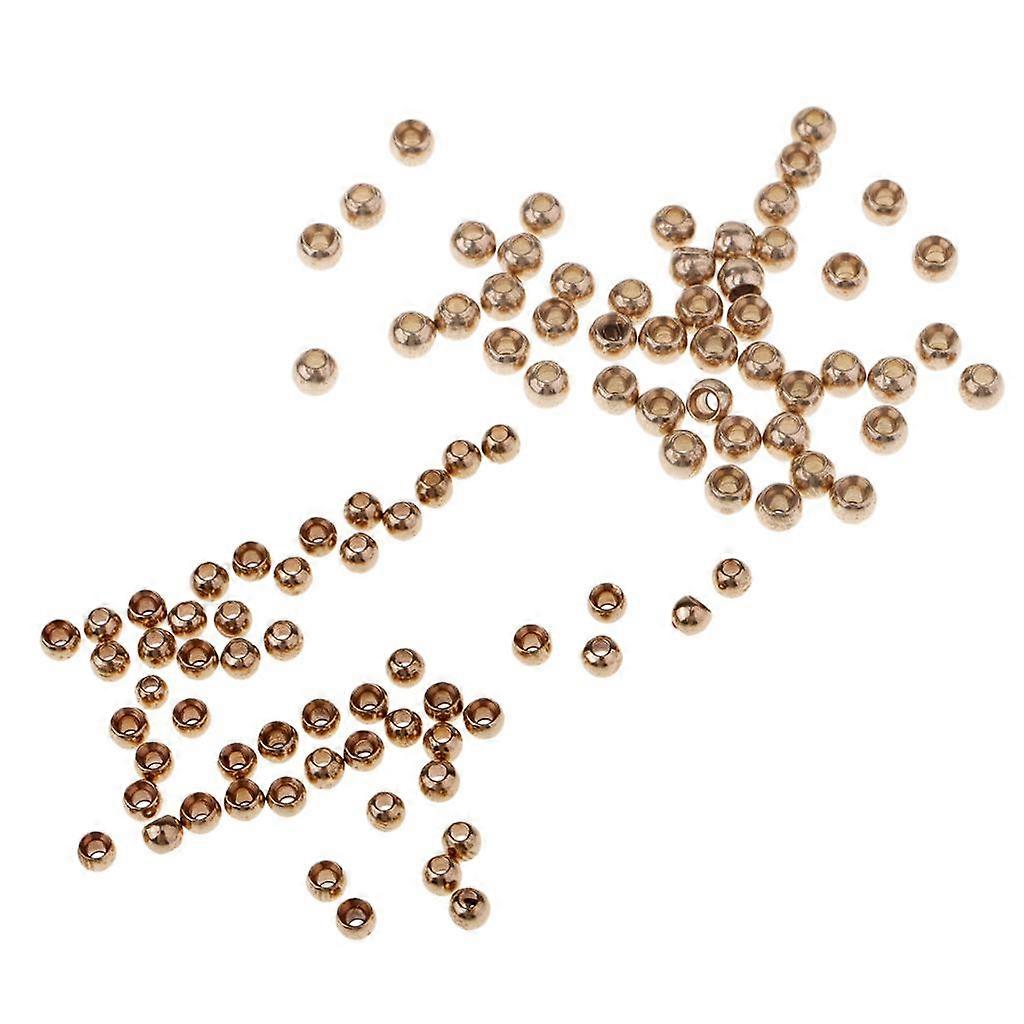 Set of 100pcs Fly Tying Beads Brass Beads Head Fly Fishing Nymph Head ...