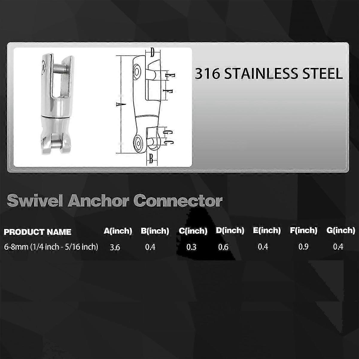 Stainless Steel Boat Anchor Swivel Connector Marine Grade Heavy Duty ...