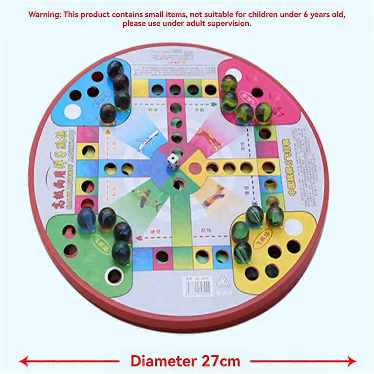 Glass Bead Checkers Flying Chess 2in1 DualPurpose Chessboard ...