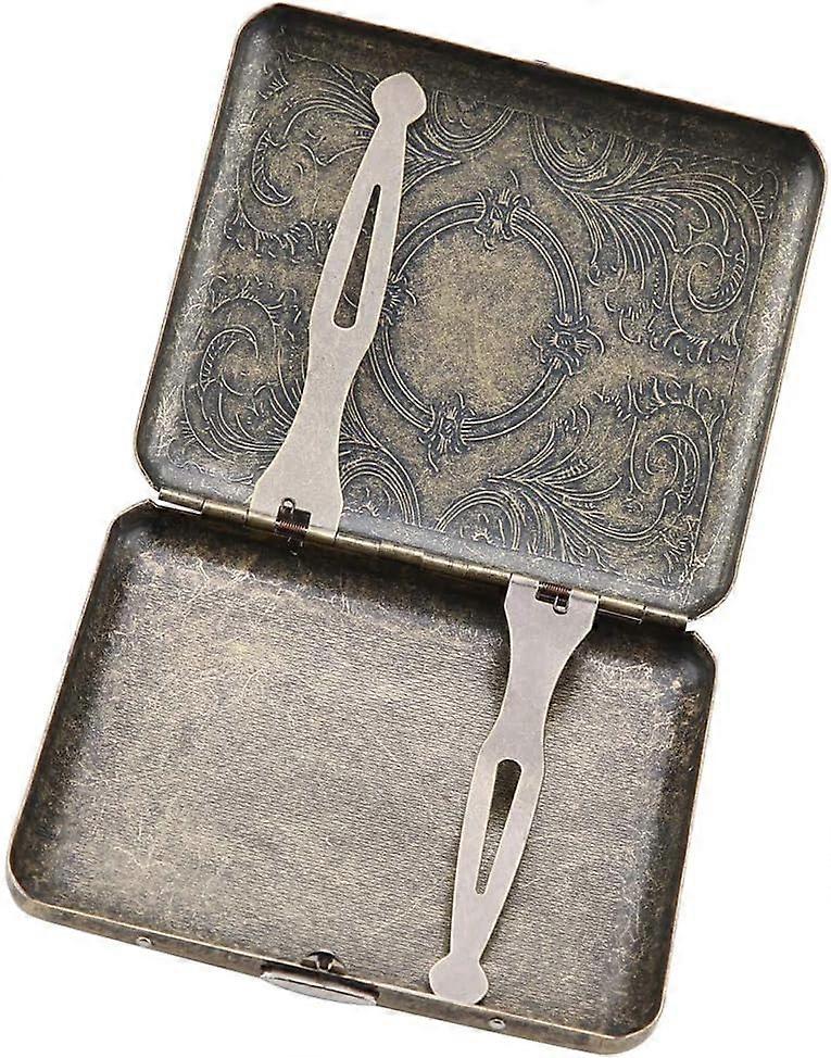 Metal Cigarette Case King Size, Retro Bronze Cigarette Case 100mm for ...