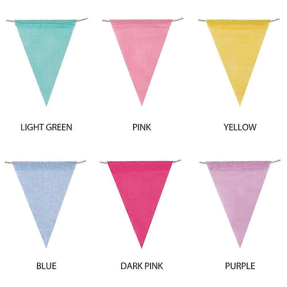 5 Pack Outdoor Bunting 60 Flags Garden Waterproof Multicolor Faux Linen ...