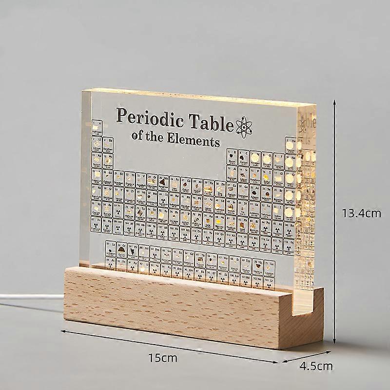 Crystal Periodic Table with Real Elements Samples Letter Decoration ...