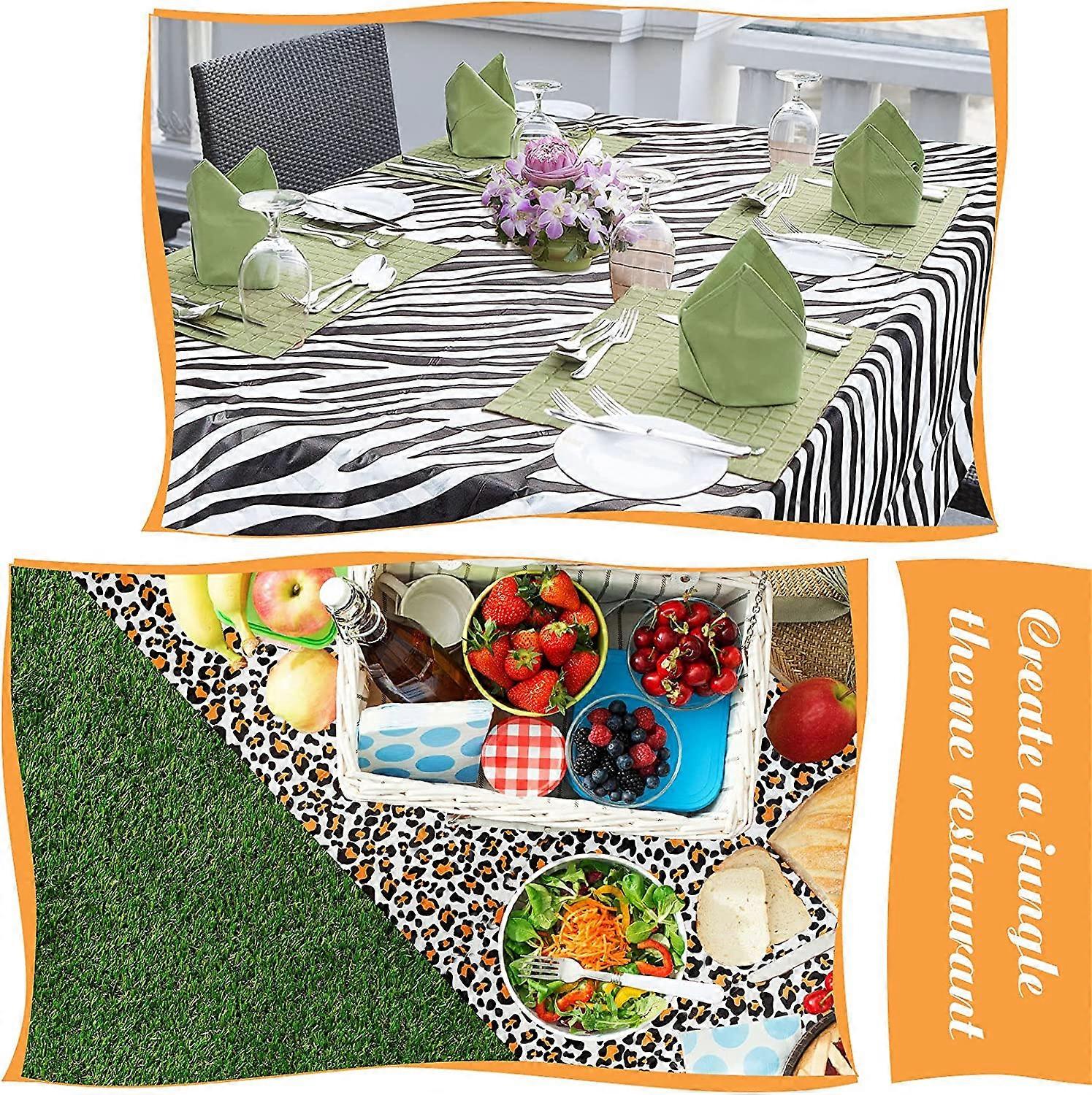 Animal Safari Theme Zoo Print Table Cover Animal Theme Tablecloth Table ...