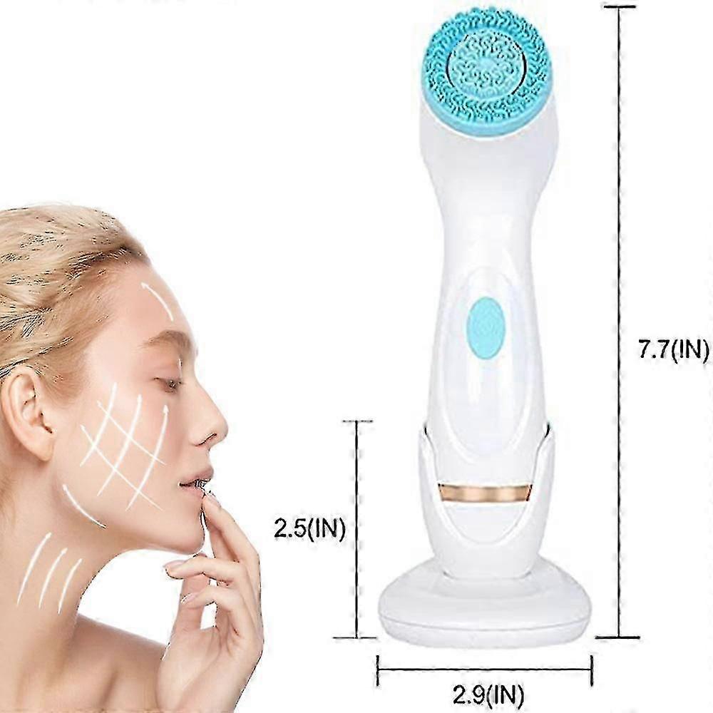 Facial Cleansing Brush, Waterproof Electric Face Brush Two-way Rotation ...
