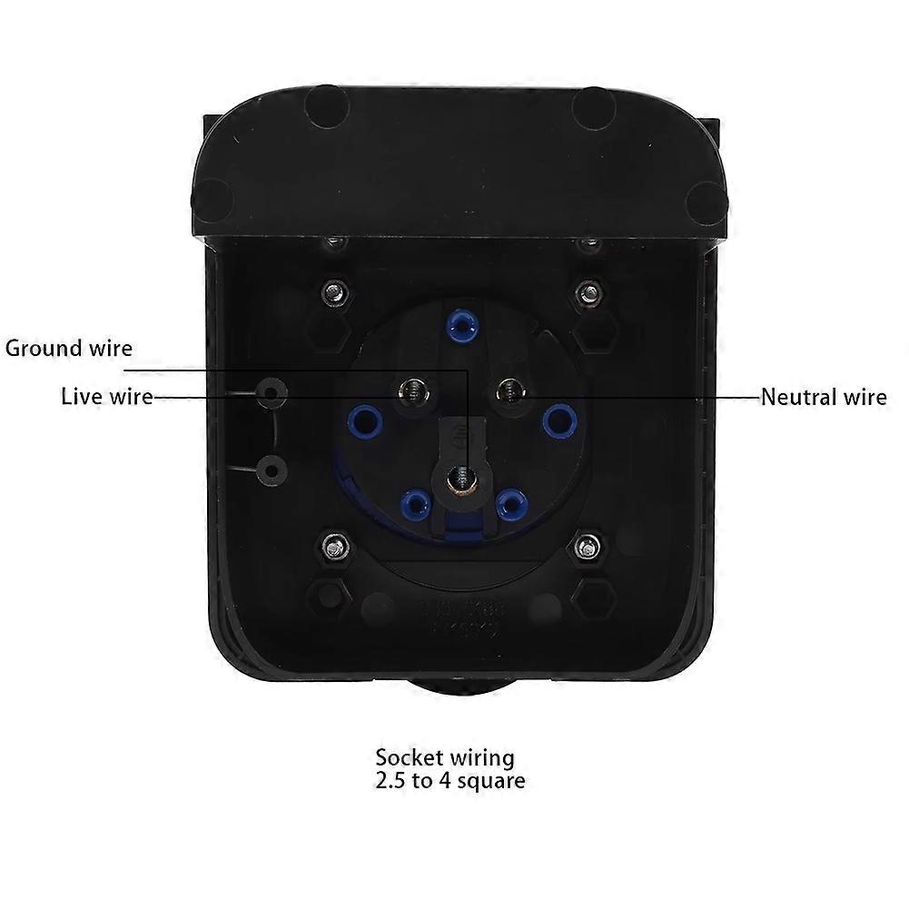 RV Power Inlet Socket 3 Pin 32A Flush Mount Waterproof Power Receptacle ...