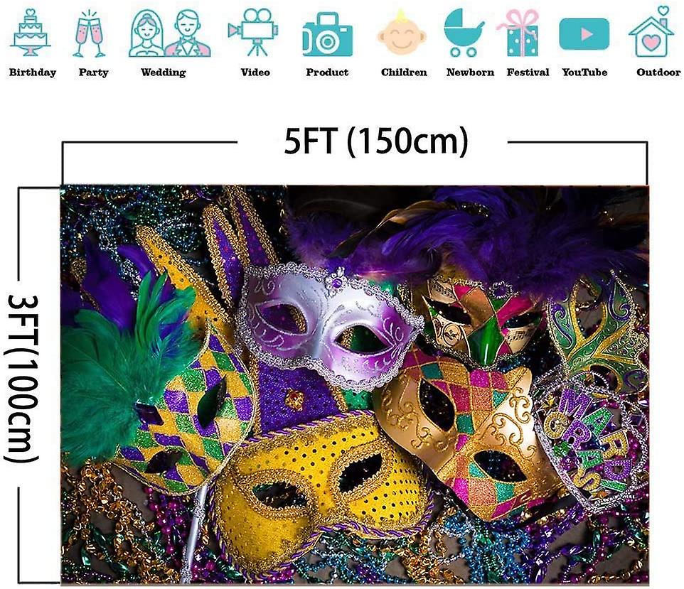 Maskarada Tła Fioletowe złoto Brokat Koraliki Maska Karnawał Fotografia ...