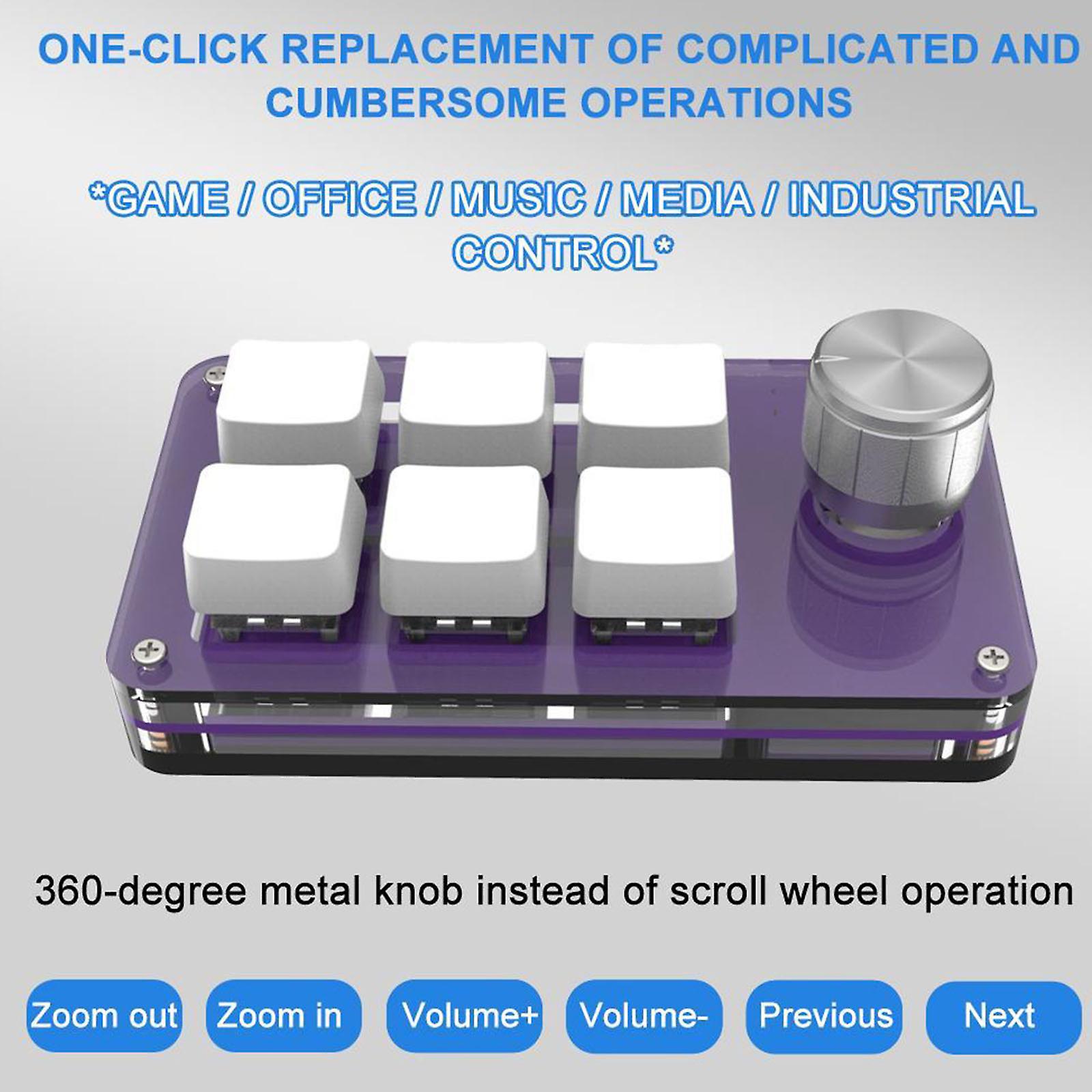 Keys Custom Keyboard Programming Macro Gaming Mechanical Keyboard 6 Keys Keypad | Fruugo UK