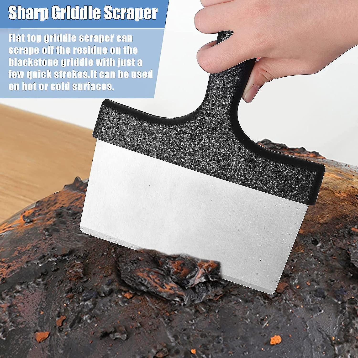 Heavy Duty Grill Scraper, Stainless Steel Grill Scraper Food Scraper ...