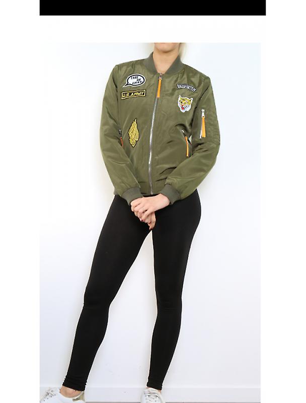 Bomber jacket with bikermrke WOMEN | Fruugo UK